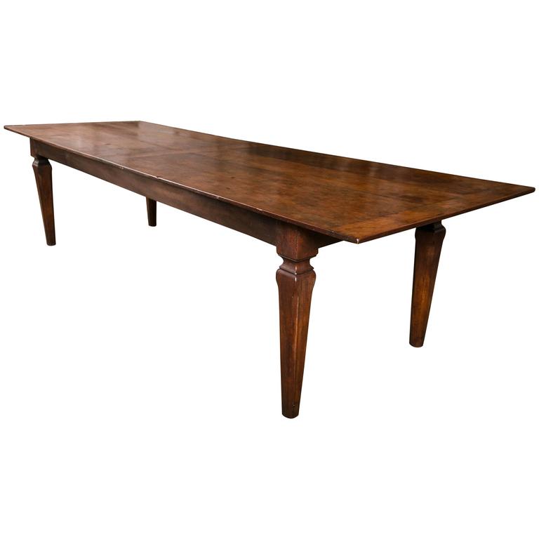 French Chestnut Farm Table For Sale at 1stDibs