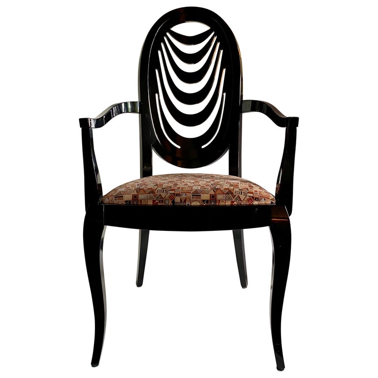 Italian Pietro Constantini for Ello Draped Black Lacquer Accent ...