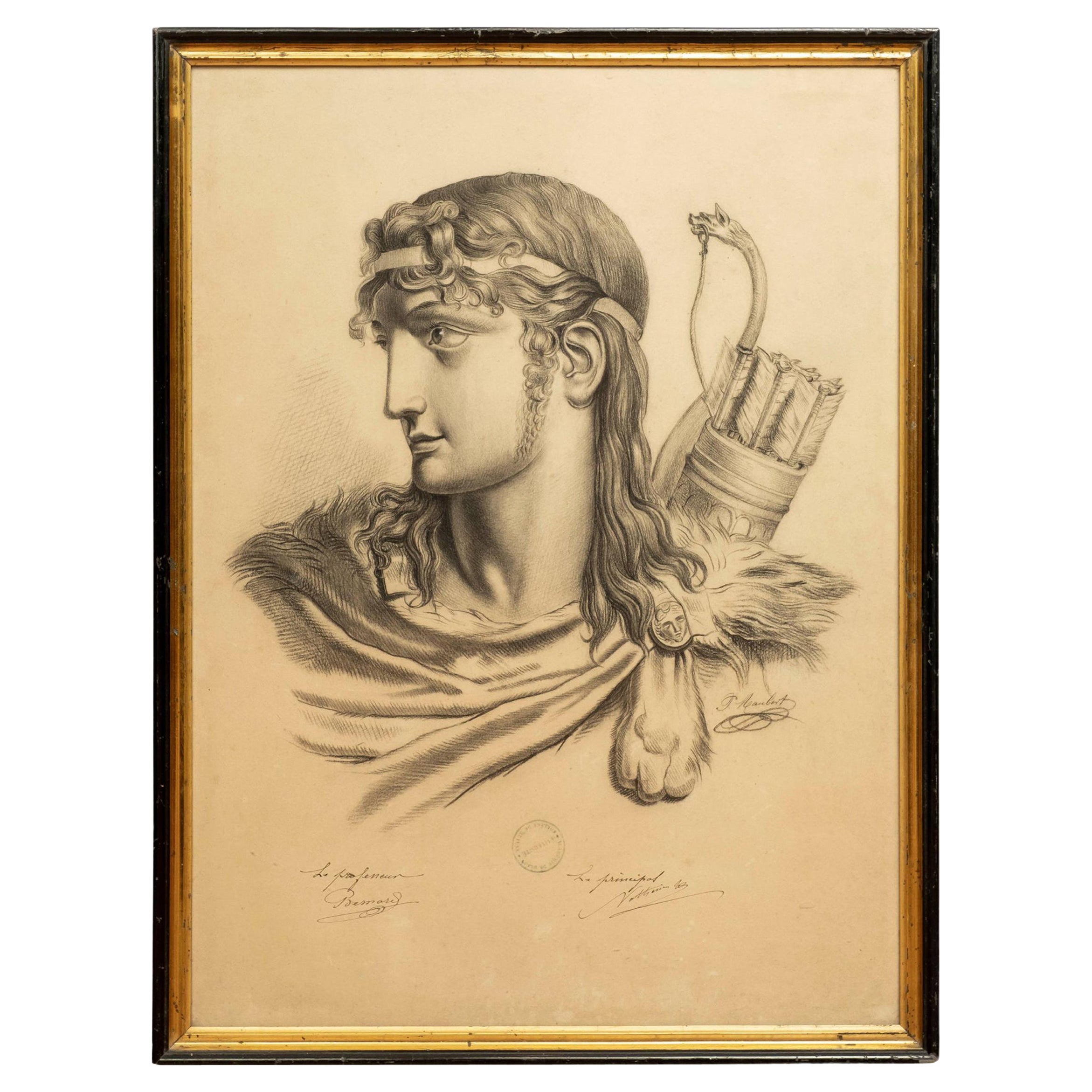 Greco Roman style Drawing/Etching For Sale at 1stDibs