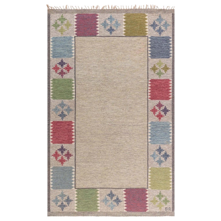 Doris Leslie Blau Collection Midcentury Swedish Flat Woven Rug by Bitte ...