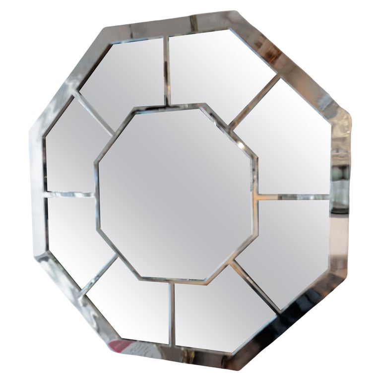 Chrome Octagon Mirror For Sale at 1stDibs