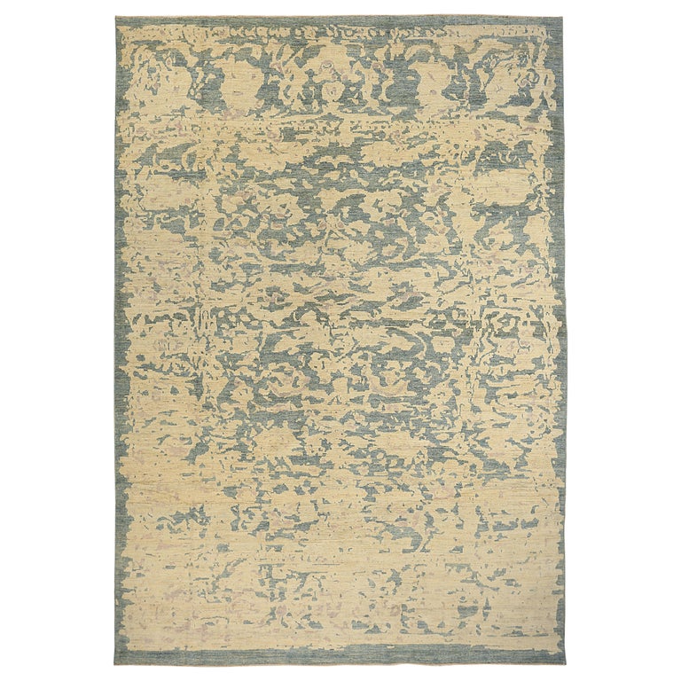Hand Knotted Turkish Area Rug Sultanabad Design For Sale at 1stDibs