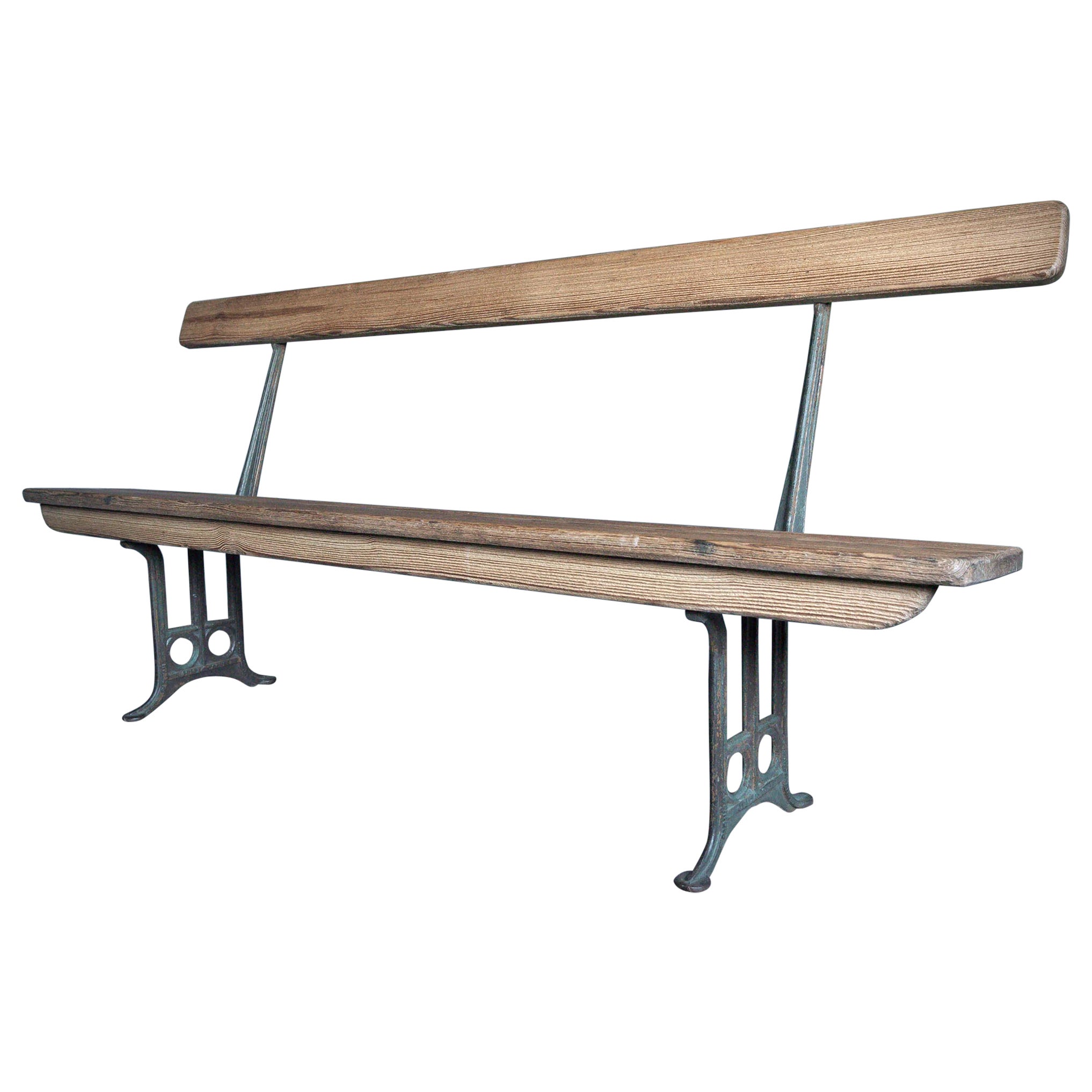 Antique Cast Iron Reversible Railway Bench at 1stDibs | antique ...
