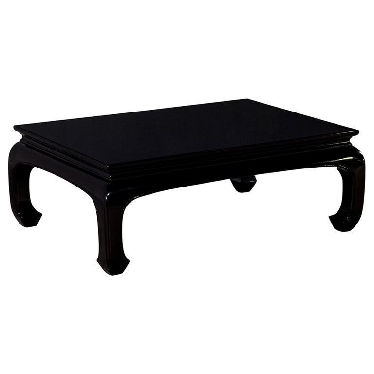 Black High Gloss Polished Coffee Table For Sale at 1stDibs