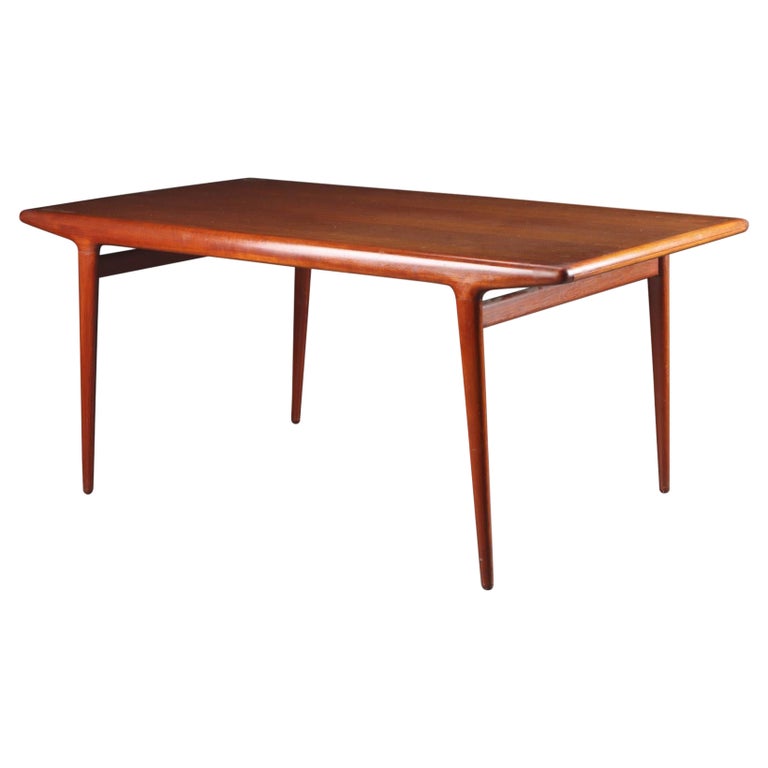 Thin Profile Teak Two Leaf Dining Table by Johannes Andersen For Sale ...
