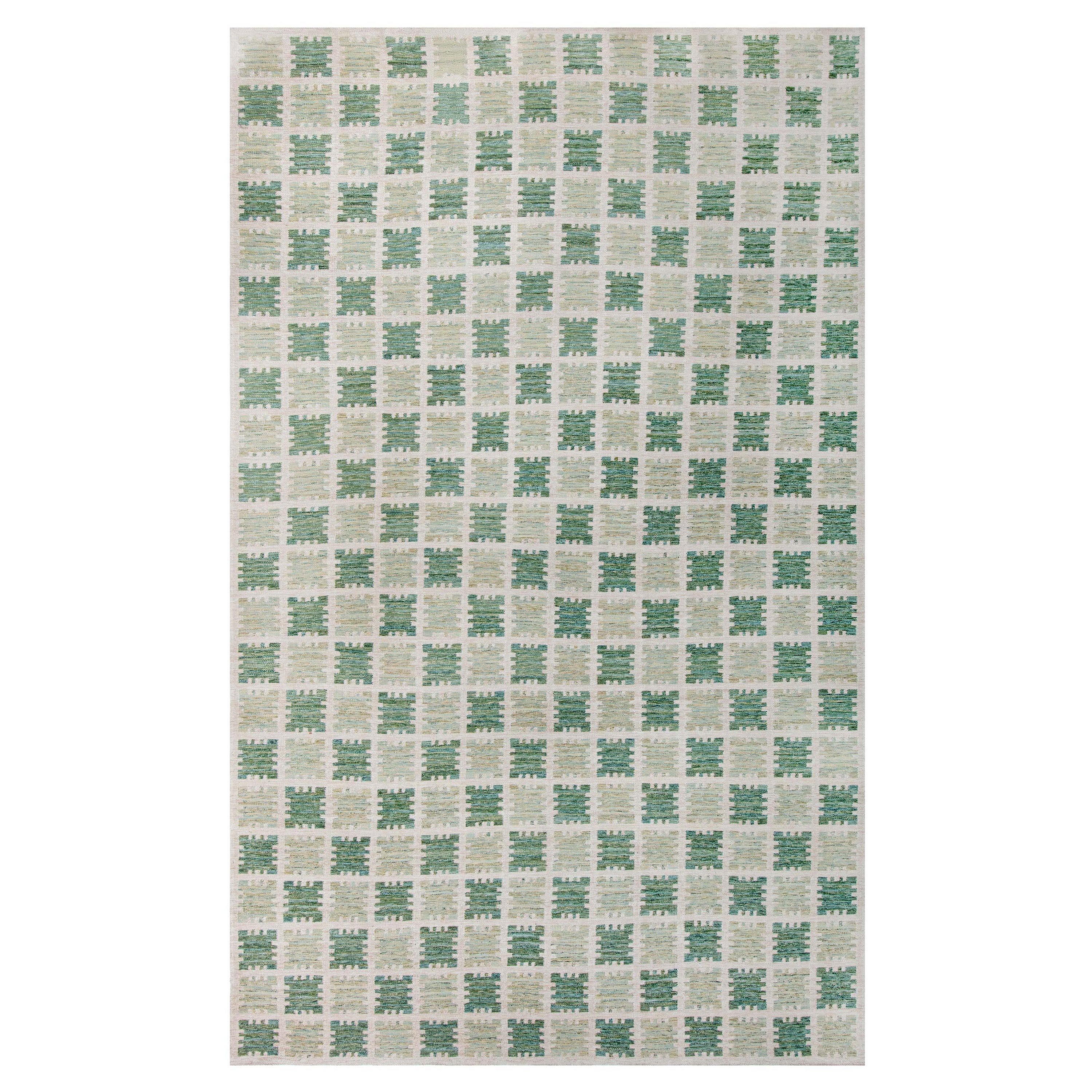 Modern Swedish Geometric Flat-Weave Wool Rug by Doris Leslie Blau For ...