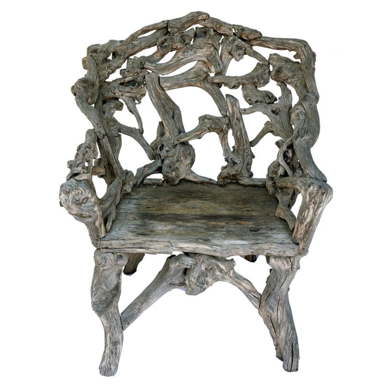 King Driftwood Patio Chair For Sale at 1stDibs