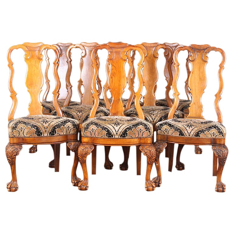 Set of Eight Jacobean Style Chairs at 1stDibs