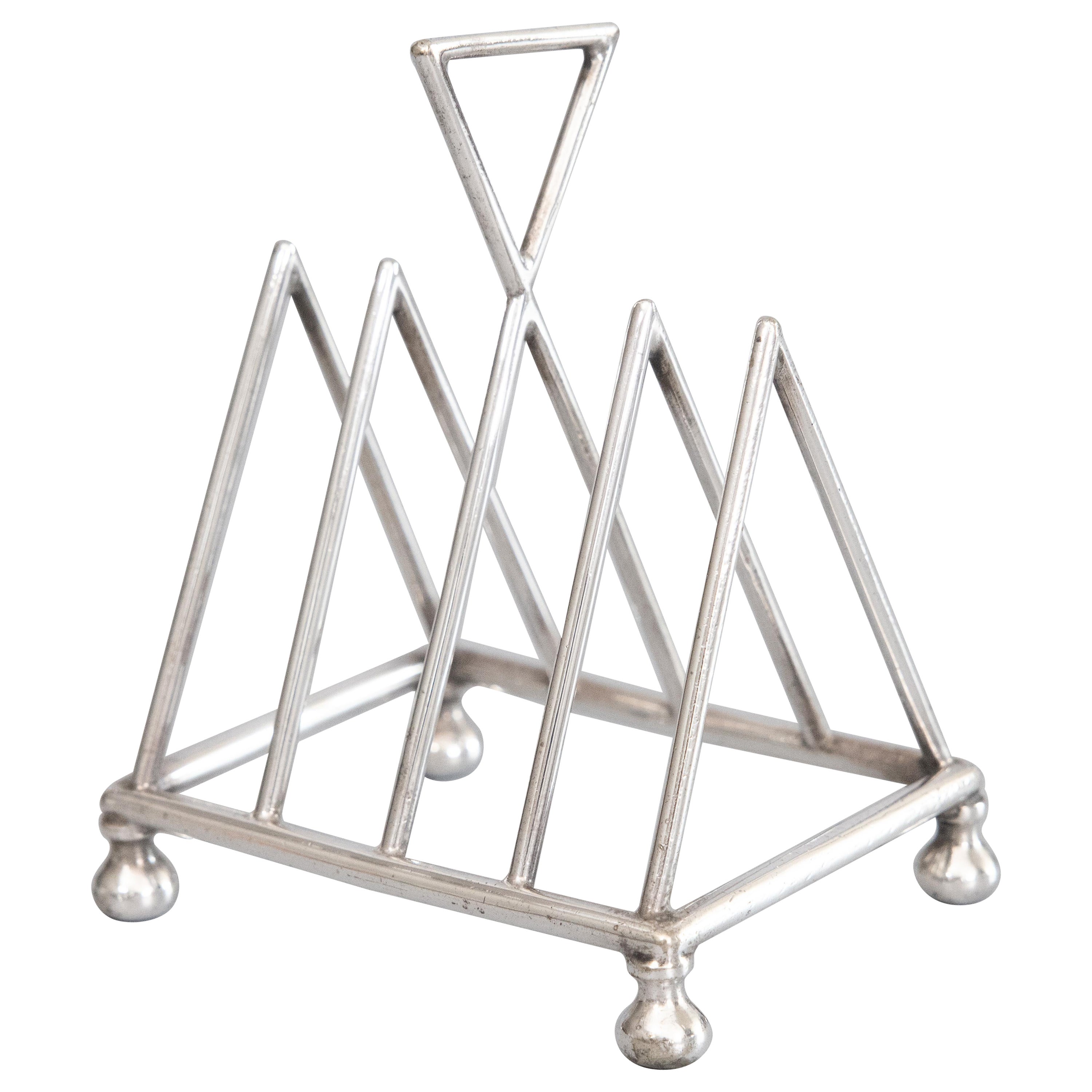 Art Deco English Gorham Silver Plate Toast Rack, 1906 at 1stDibs