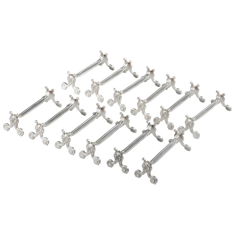 Set of 12 Silver Plated Knife Rests Made by Christofle Model Vendome at ...