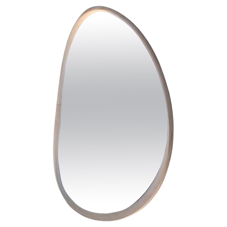 Organic Wall Mirror, Wooden Bent-Laminated 'Pebble Mirror' by Soo Joo ...