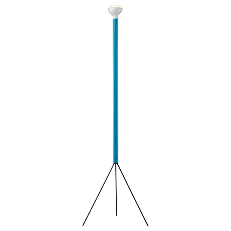 Flos Luminator Floor Lamp in Light Blue with Iron and Metal Frame For ...