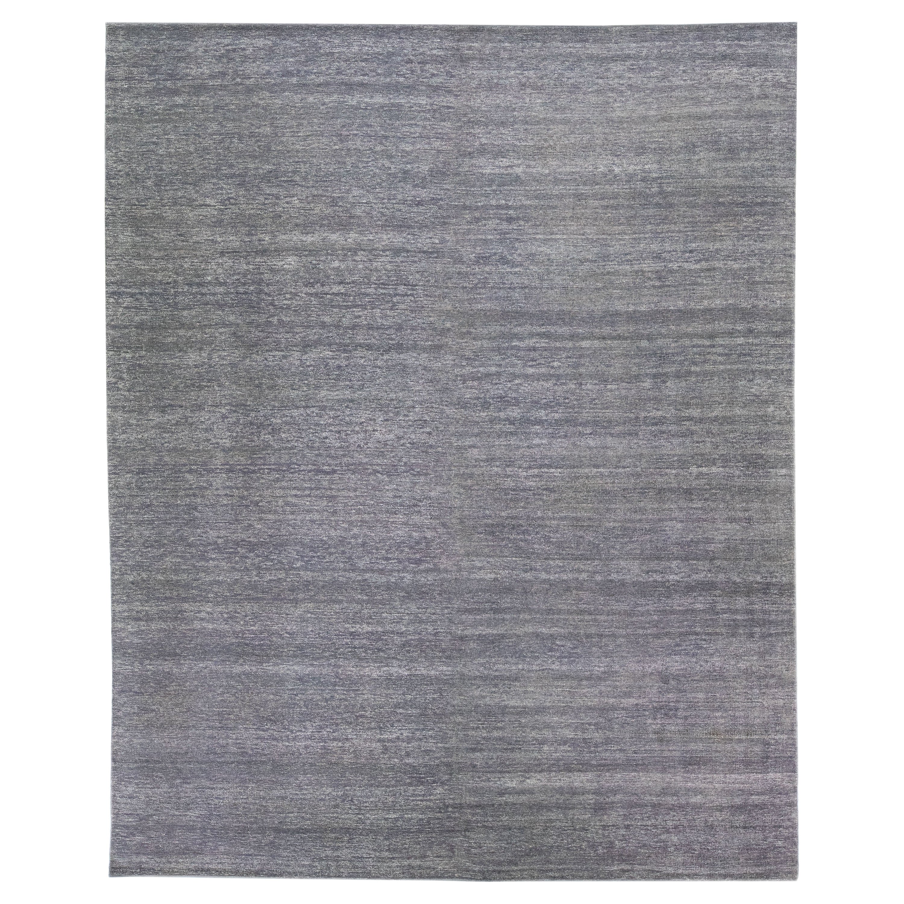 21st Century Contemporary Textured Ribbed Wool Rug For Sale at 1stDibs