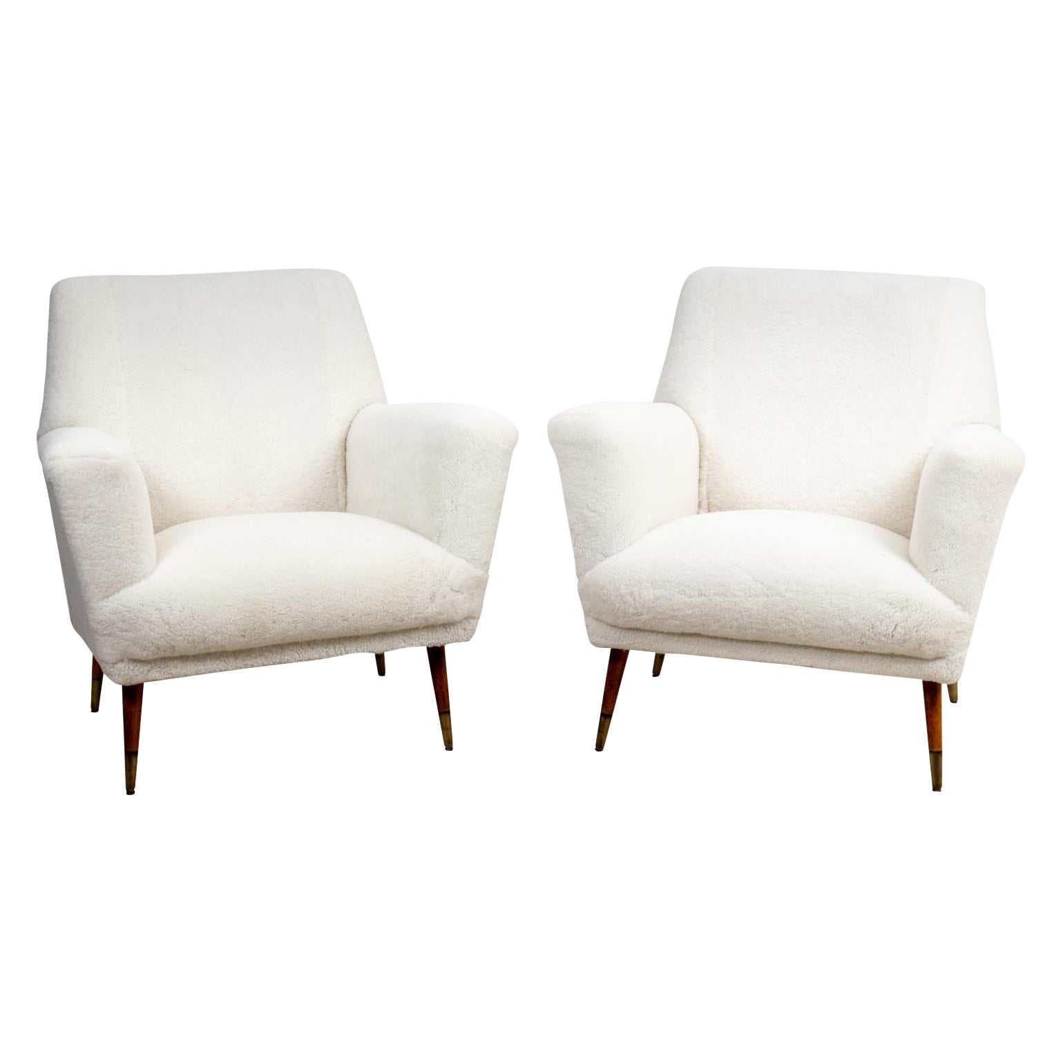 Pair of Shearling Chairs at 1stDibs