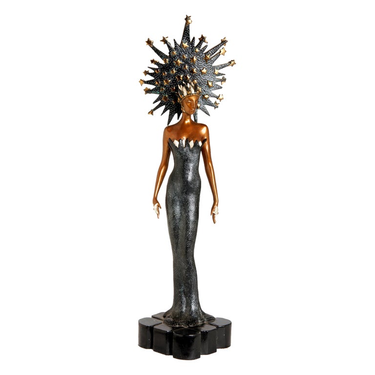"Starstruck' Erte Bronze Art Deco Statue, signed For Sale at 1stDibs