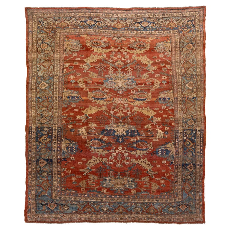 Vintage Persian Bakshaish Handmade Allover Designed Rust Wool Rug For ...