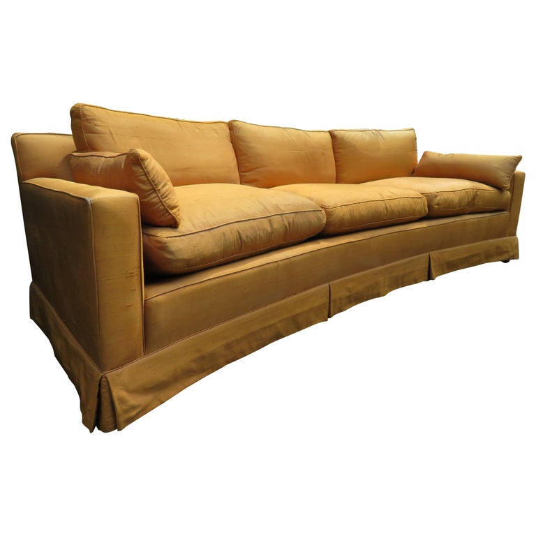 Classic Curved Back Harvey Probber Style 3 Seater Sofa Mid-Century ...