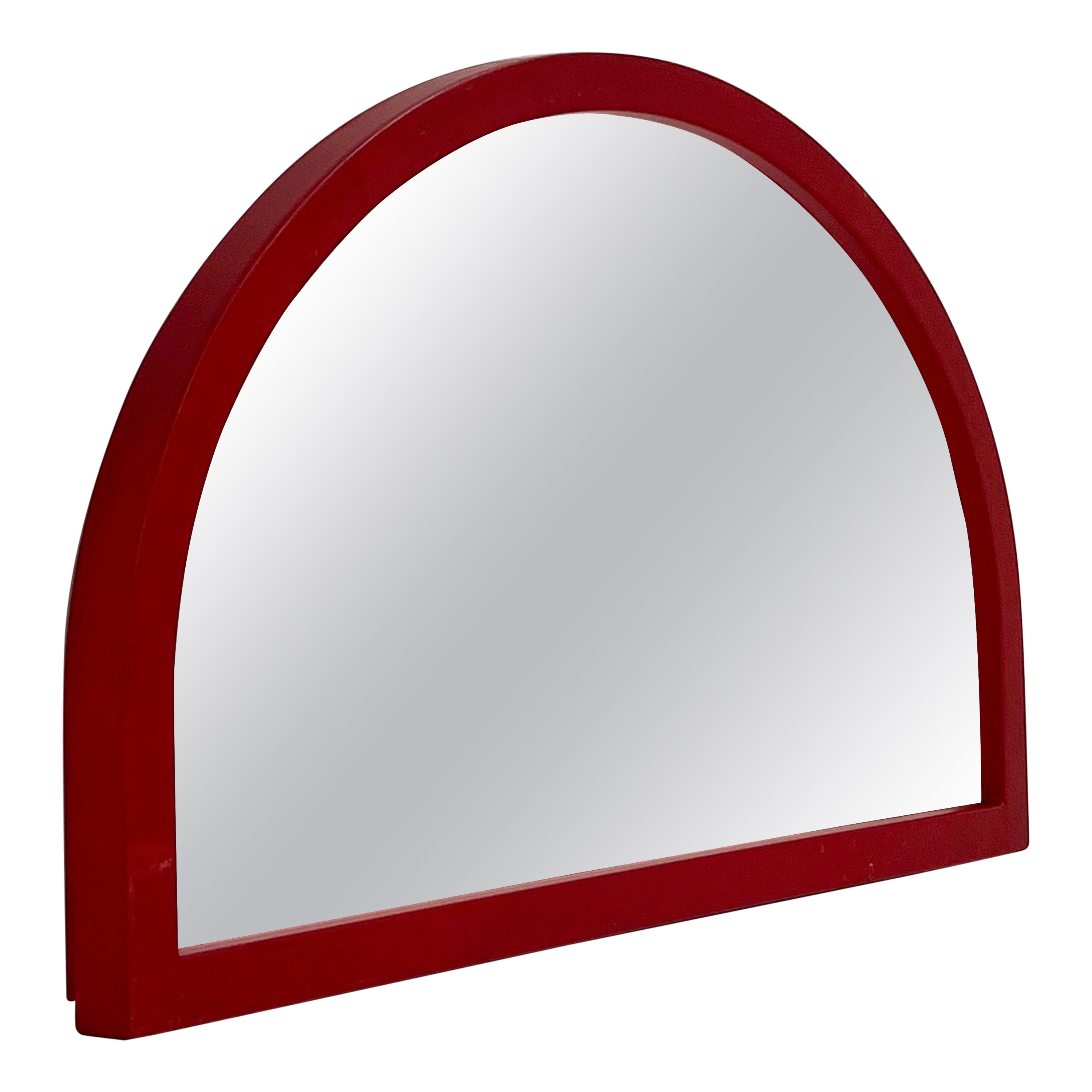 Red Frame Mirror by Anna Castelli Ferrieri for Kartell, 1980s at 1stDibs
