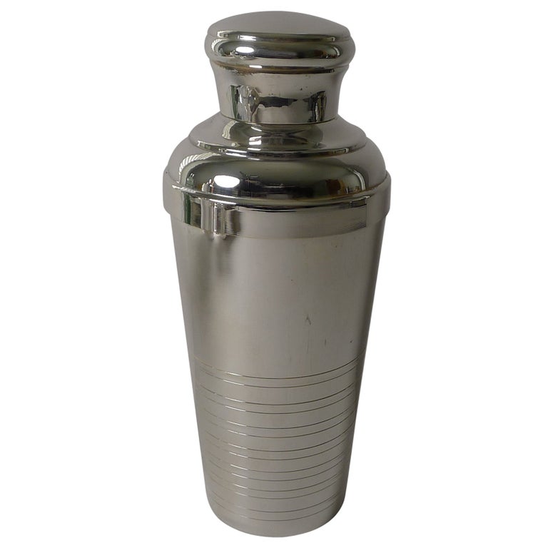 French Art Deco Silver Plated Cocktail Shaker, C.1930's at 1stDibs