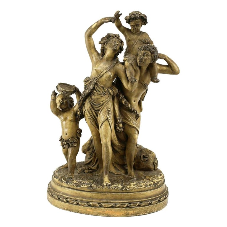 Clodion, Claude Michel Terracotta Sculpture, Triumph Bacchus For Sale ...