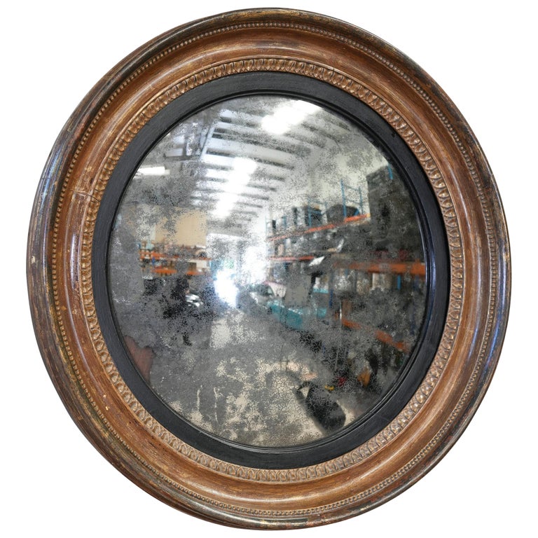 Regency Gilt Wood Convex Mirror at 1stDibs