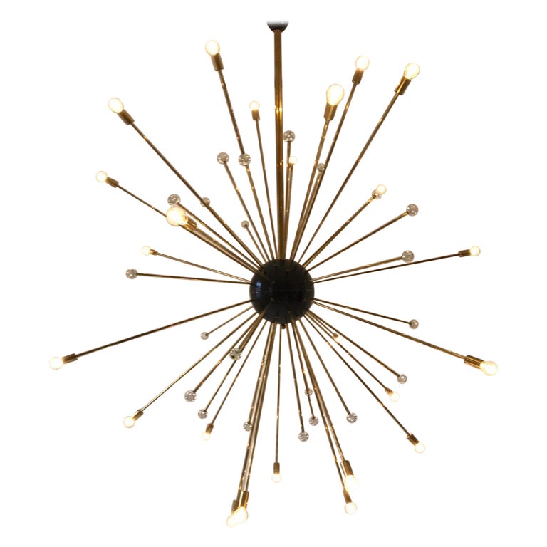 Sputnik Large Brass Stilnovo Style -Design For Sale at 1stDibs
