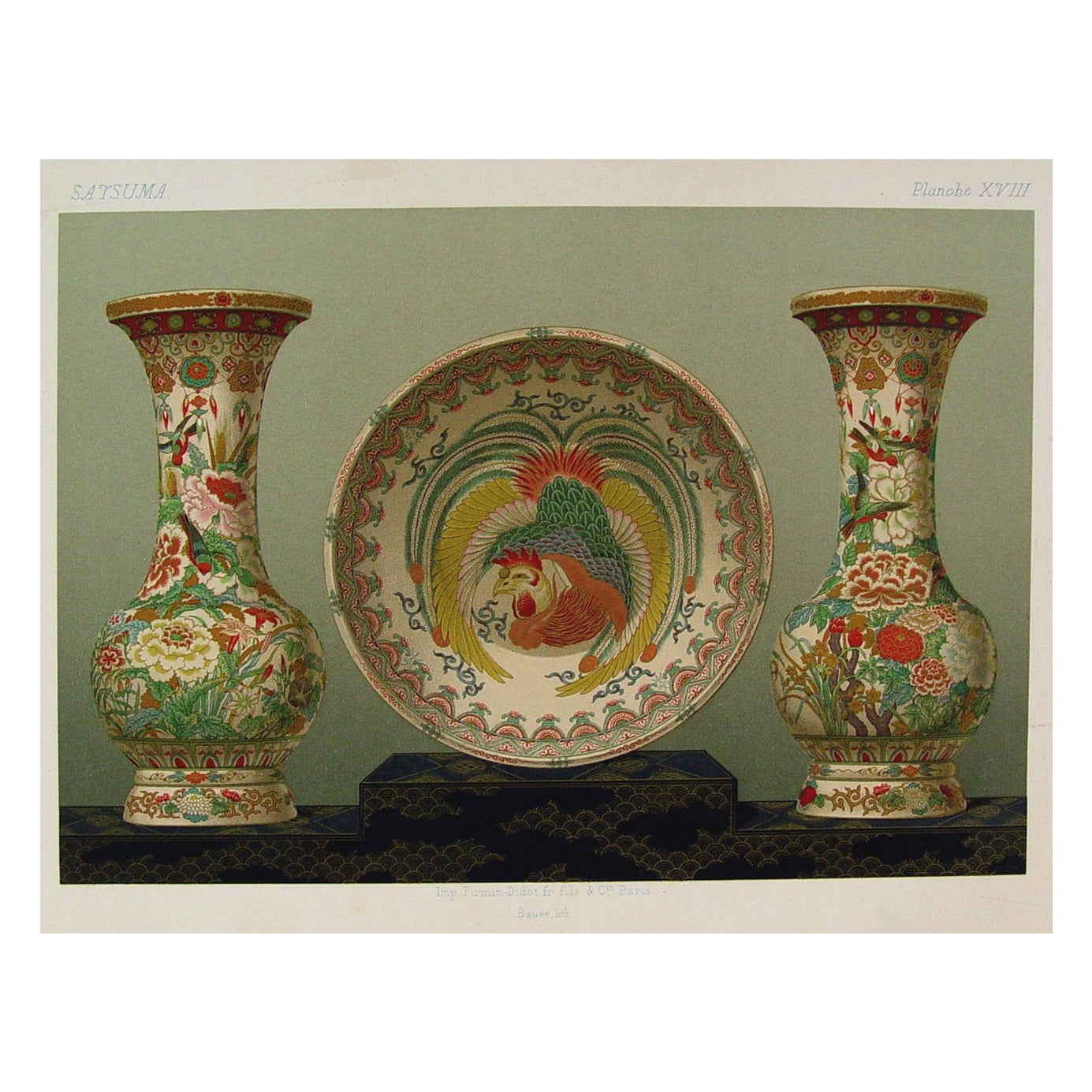 Late 19th Century French Lithograph of Japanese Ceramics For Sale at ...