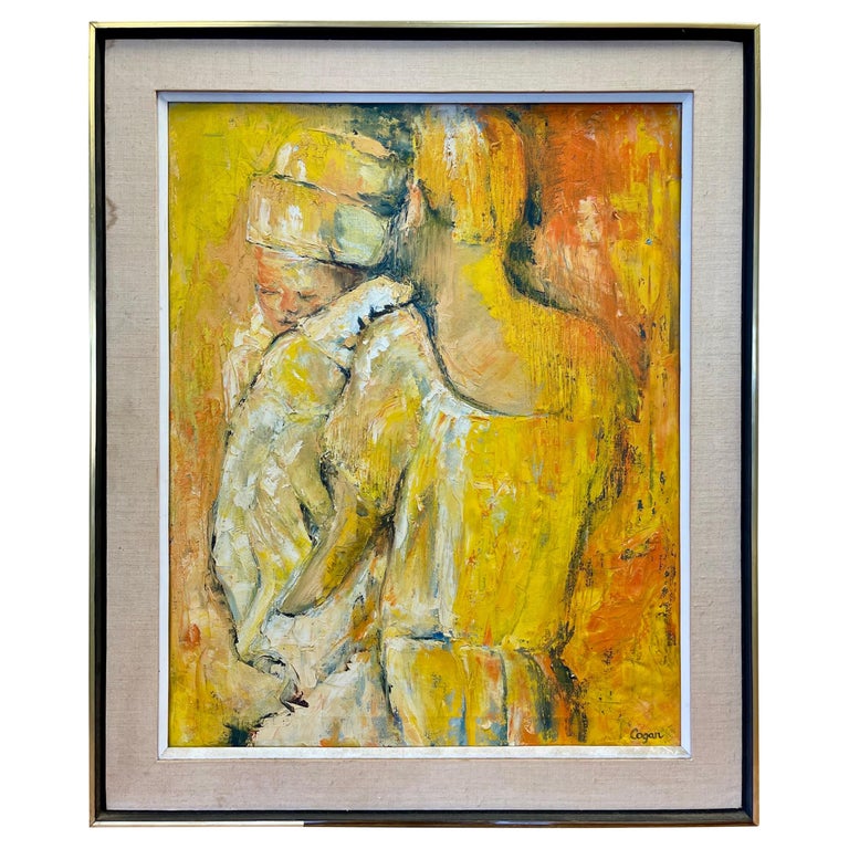 Original Artist Signed Mid-Century Modern Abstract Painiting by Carol ...