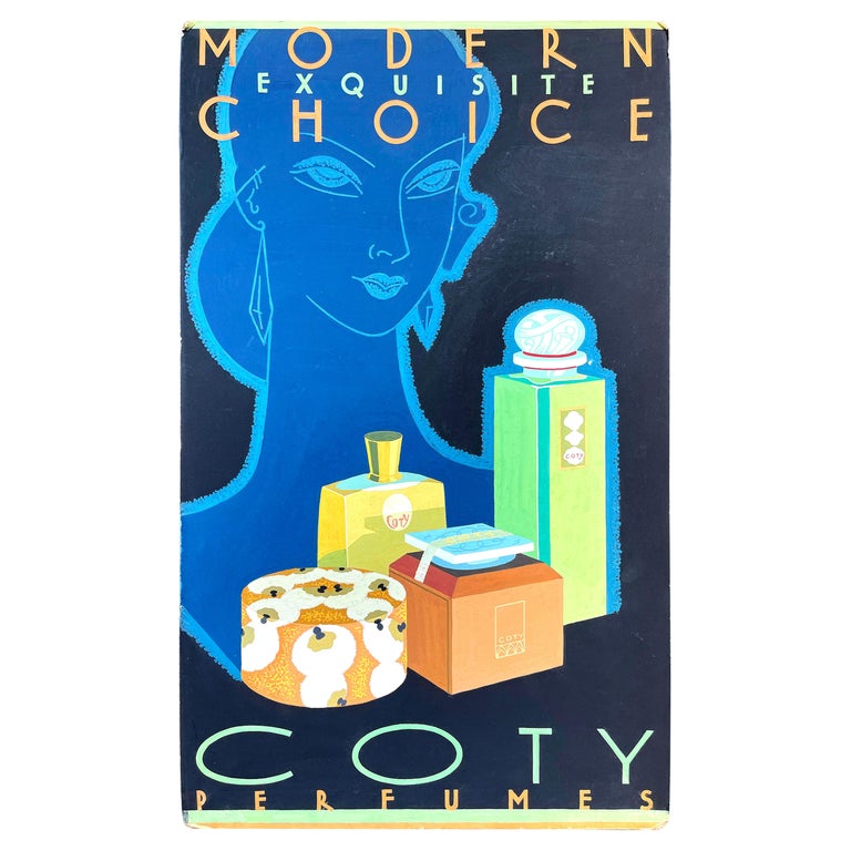 "Modern Exquisite Choice," Original Painting for Art Deco Coty Perfume ...