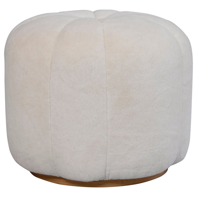 Pumpkin Ottoman in Alpaca For Sale at 1stDibs