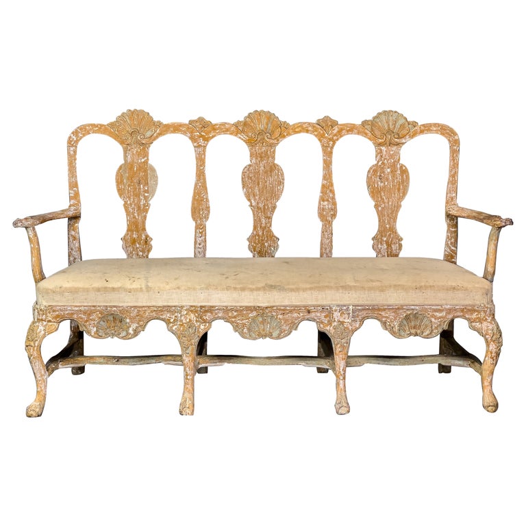 1780's Swedish Rococo Settee For Sale at 1stDibs