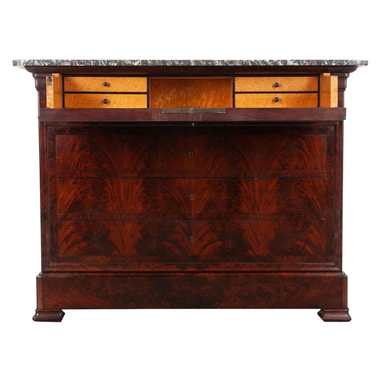 French 19th Century Louis Philippe Style Commode Desk For Sale at 1stDibs