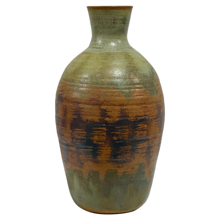 Robert F Westervelt Studio Ceramic Vase, Large Earth Tone Vessel at 1stDibs