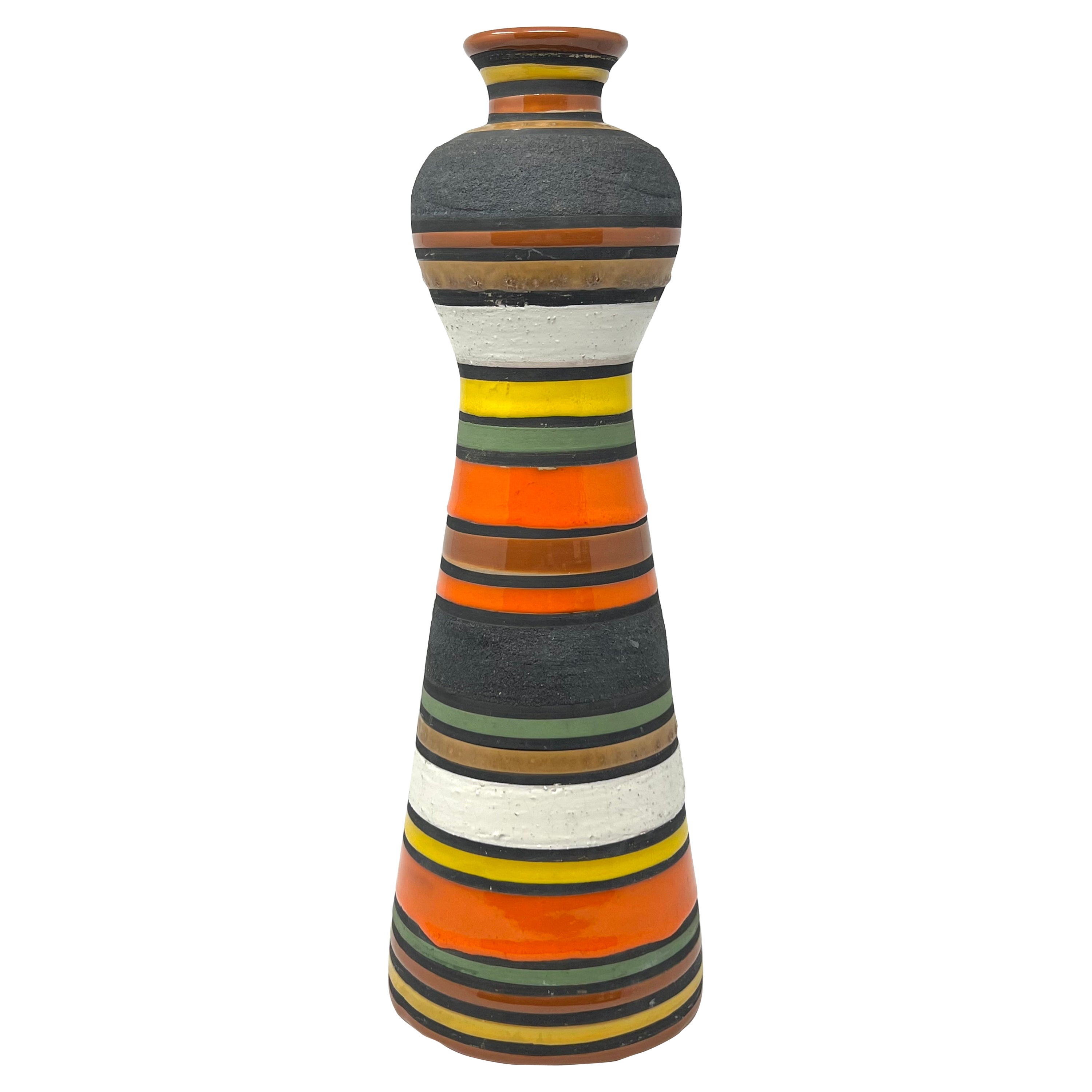 Raymor Bitossi Ceramic Vase Emerald Green Signed Italy 1960's For Sale ...