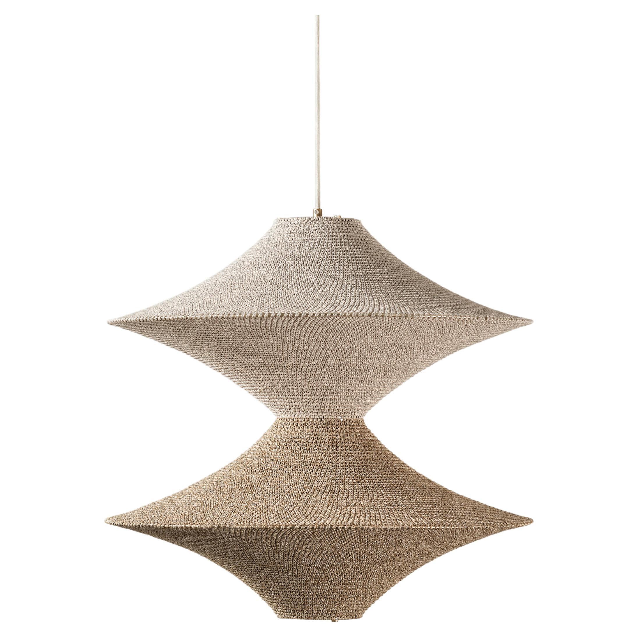 Bamboo Solitaire 02 Pendant Light, Hand Crocheted in Bamboo Paper For ...