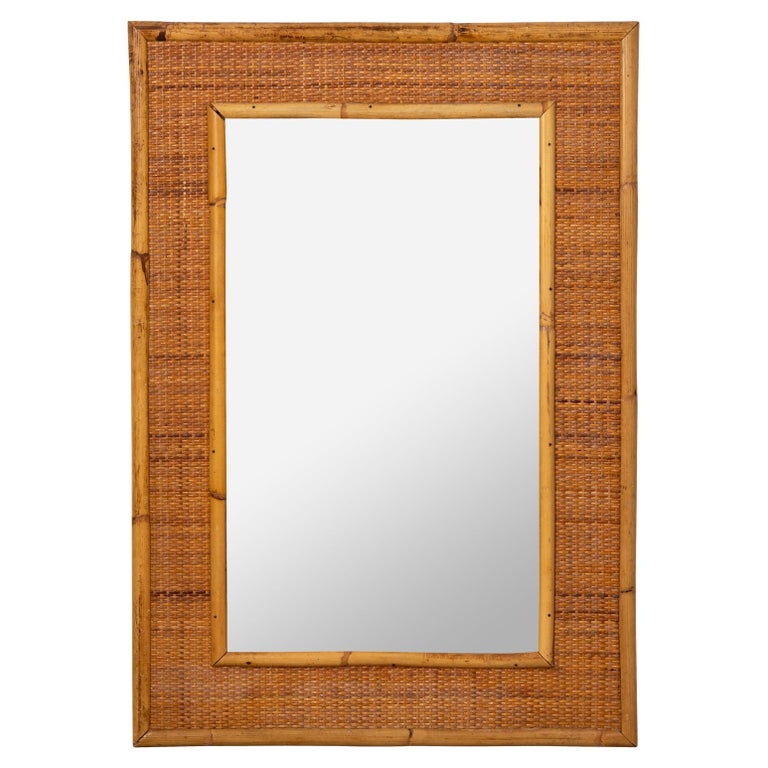 Rattan Mirror For Sale at 1stDibs