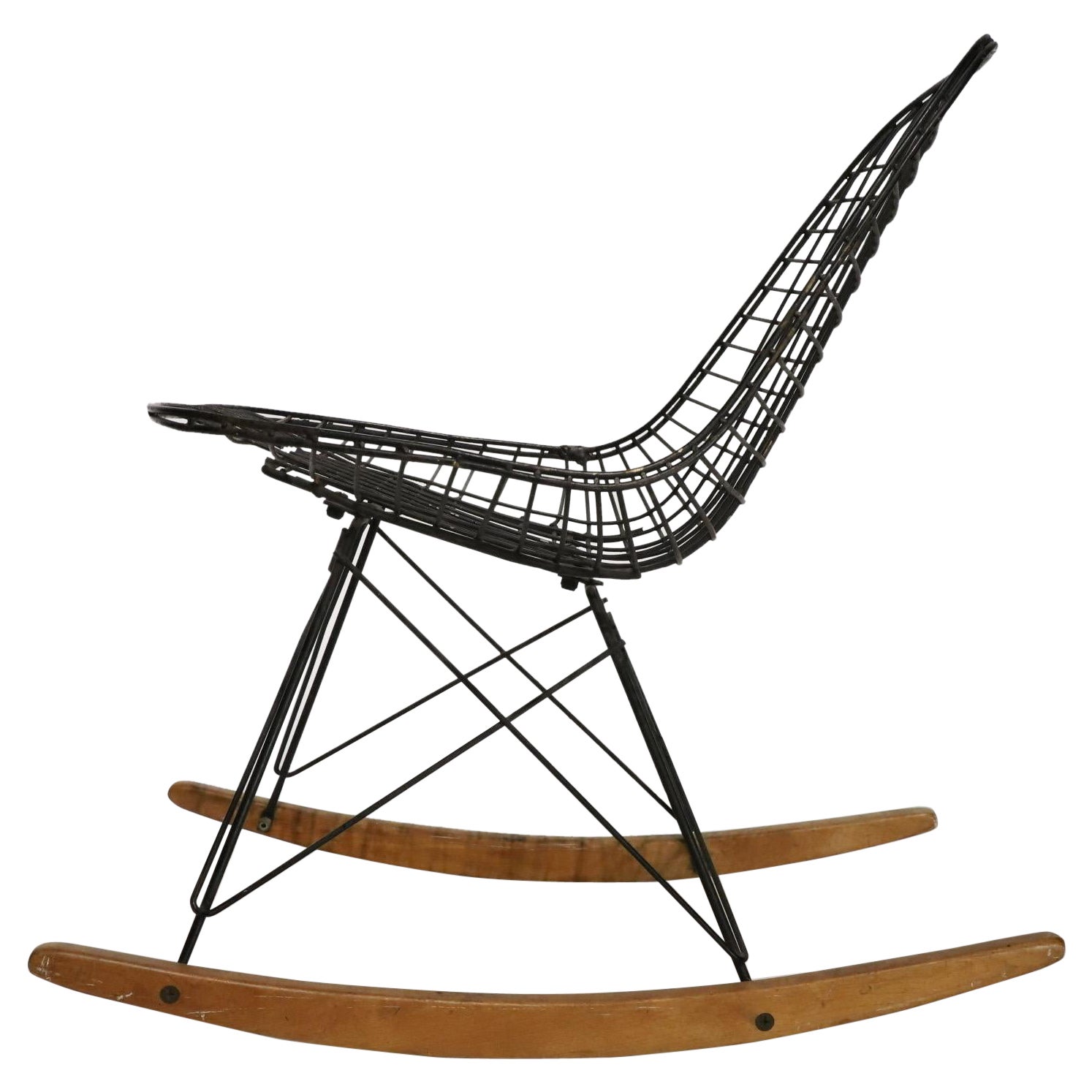 Vintage Midcentury Fiberglass Rocking Chair by Charles Eames For Sale ...