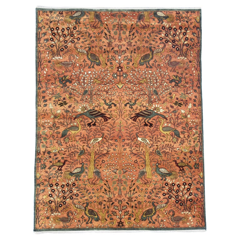 Bird Design Rug For Sale at 1stDibs