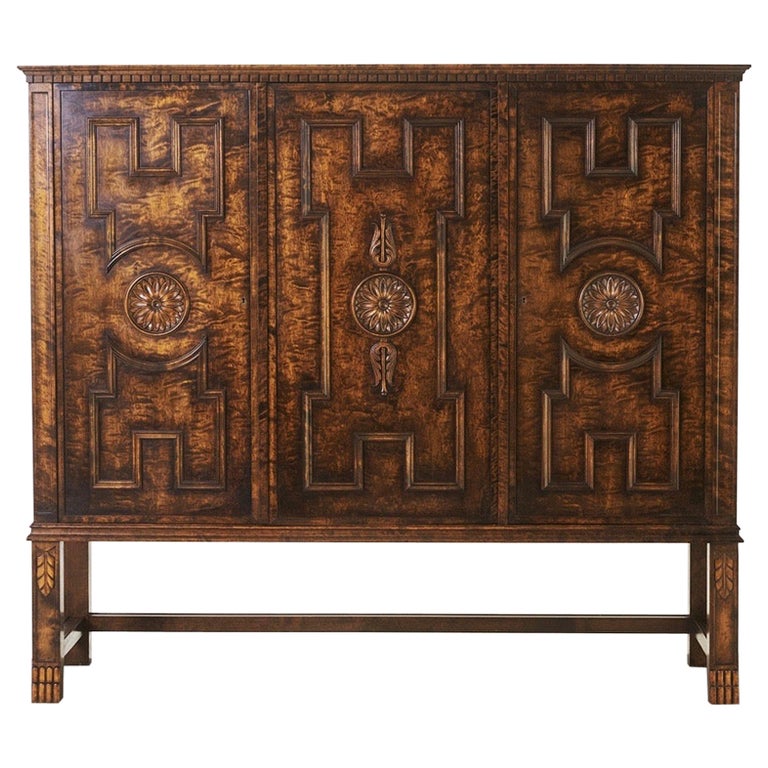 Axel Einar Hjorth Swedish Grace "Roma" Cabinet in Birch, 1920's For ...