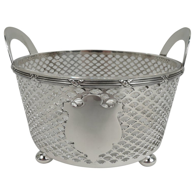 Small Antique American Edwardian Sterling Silver Ice Bucket For Sale at ...