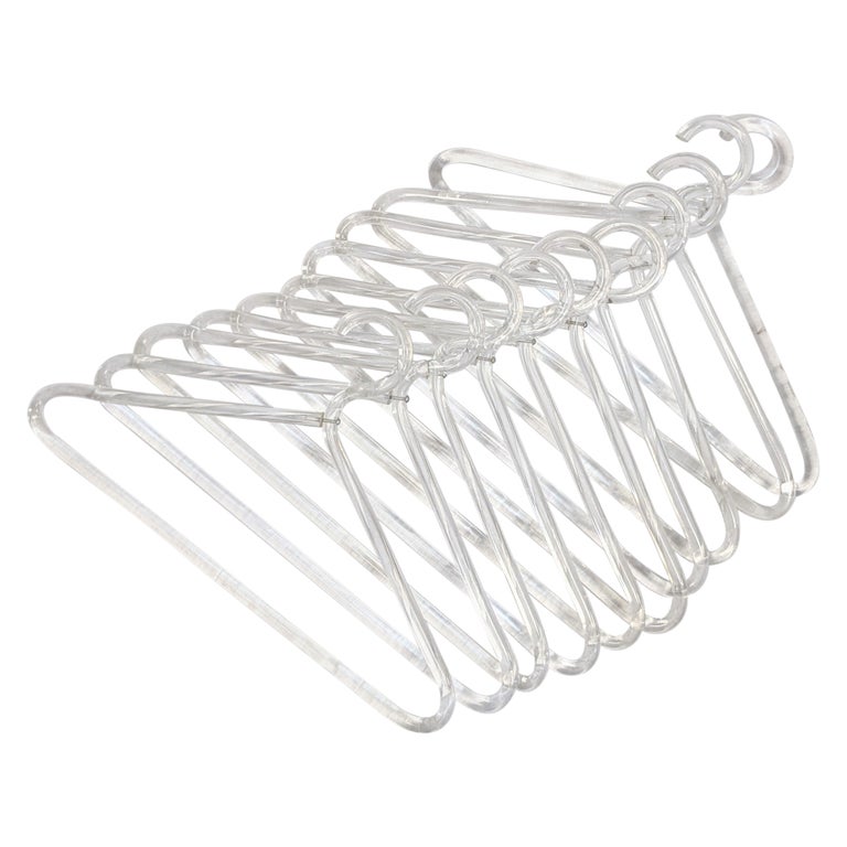 Set of 10 Vintage Lucite Hangers at 1stDibs