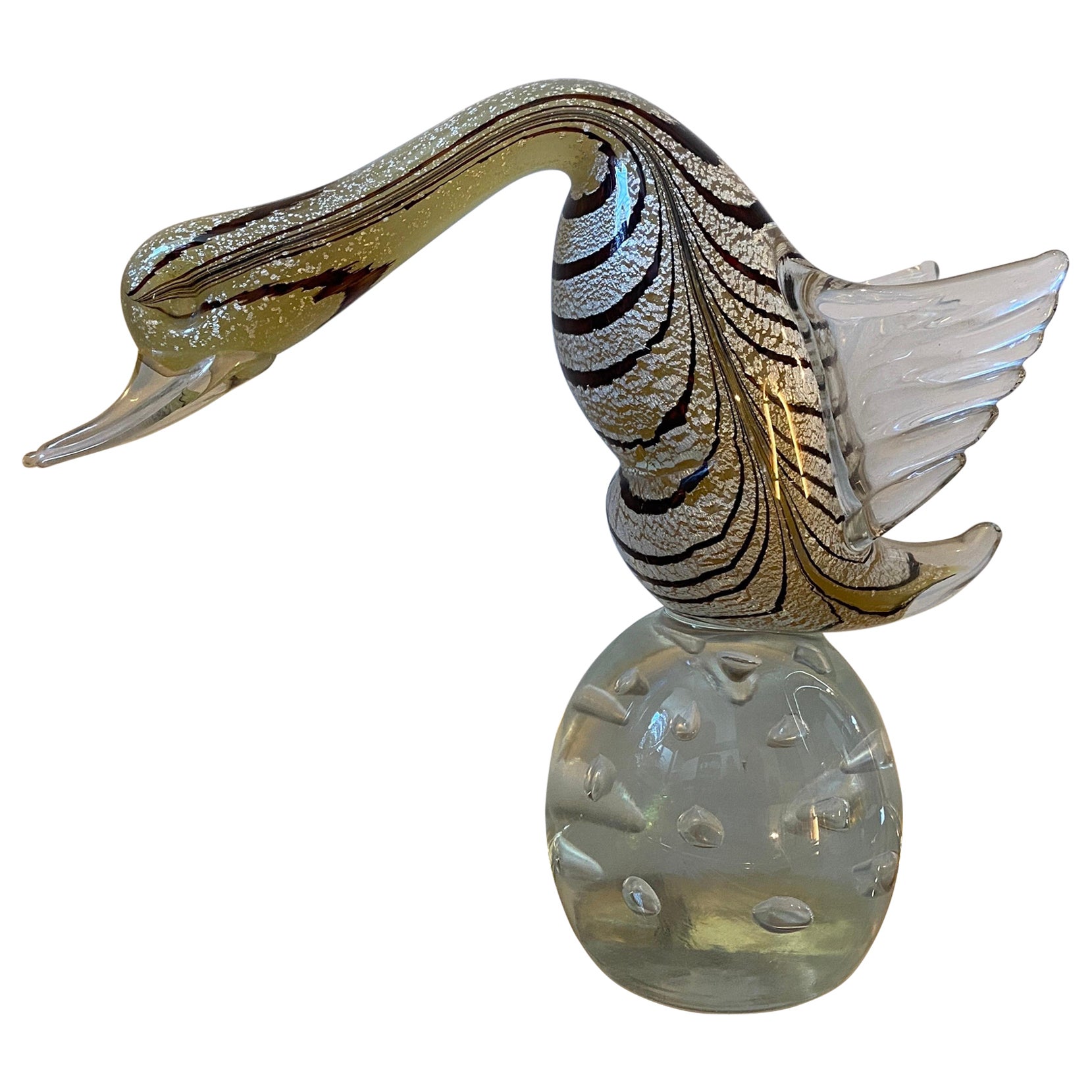 Italian Mid-Century Modern Murano Glass Bird Sculpture at 1stDibs