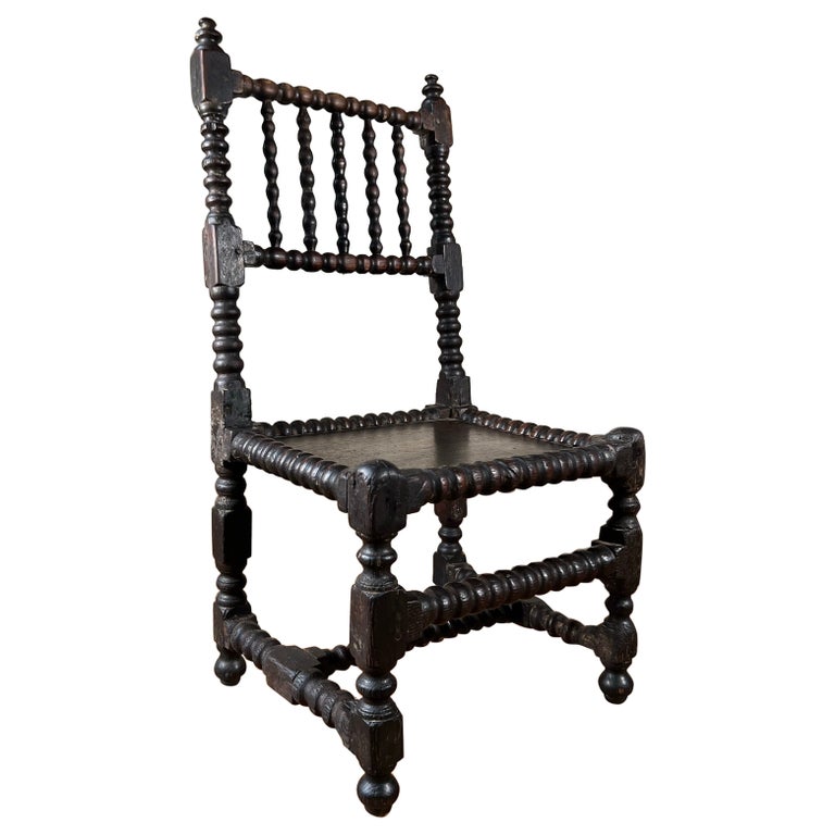 Carolean Bobbin Chair For Sale at 1stDibs