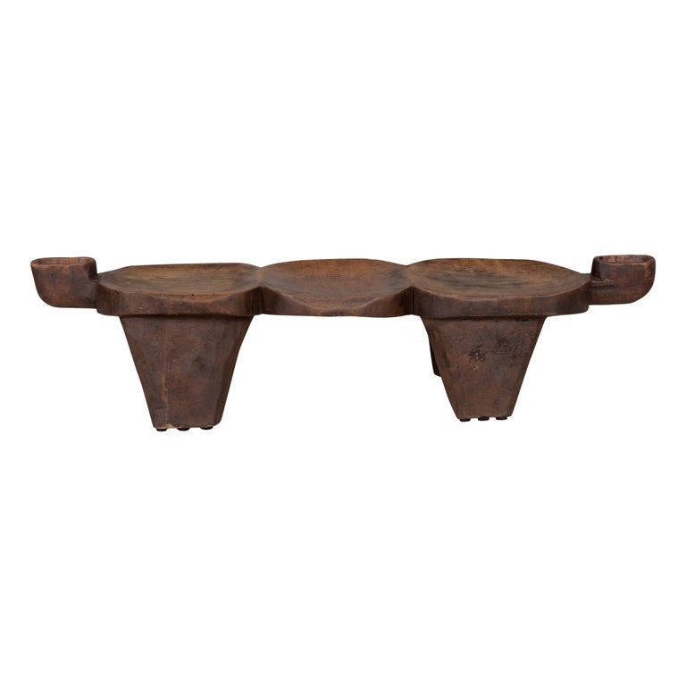 Lobi Wood Three Seat African Bench For Sale at 1stDibs