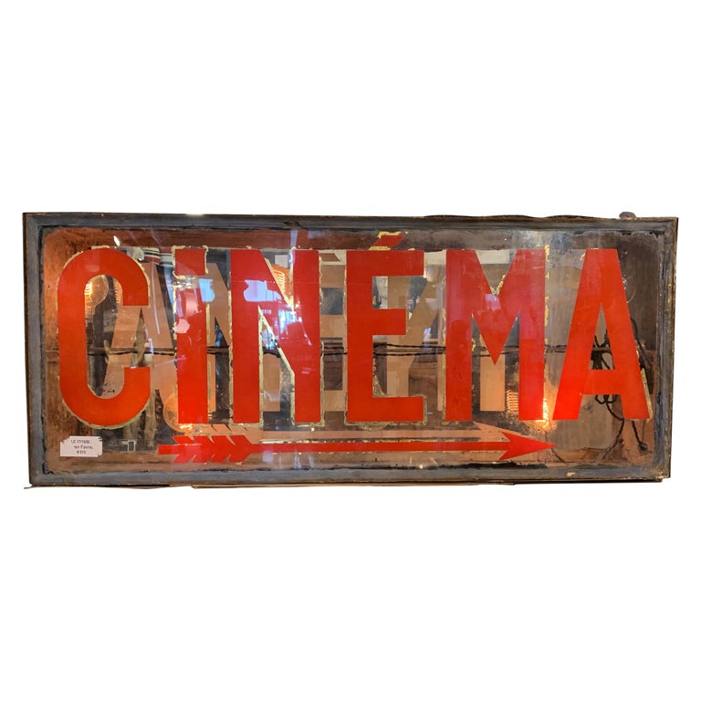 French Cinema Sign For Sale at 1stDibs