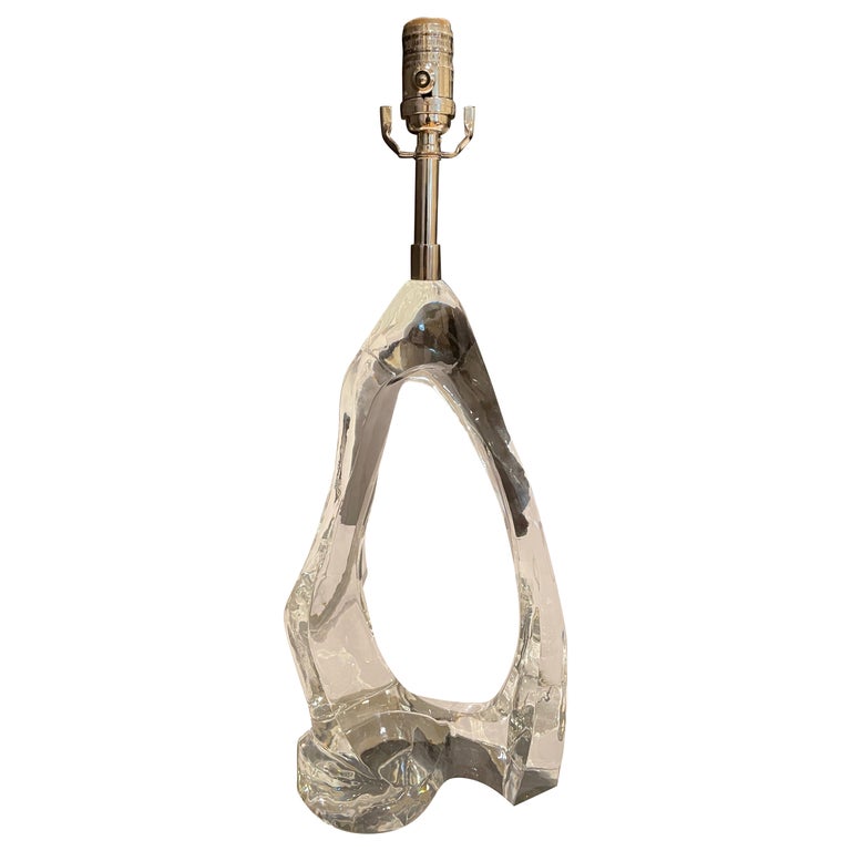 Modern Amorphic Sculptural Glass Lamp For Sale at 1stDibs