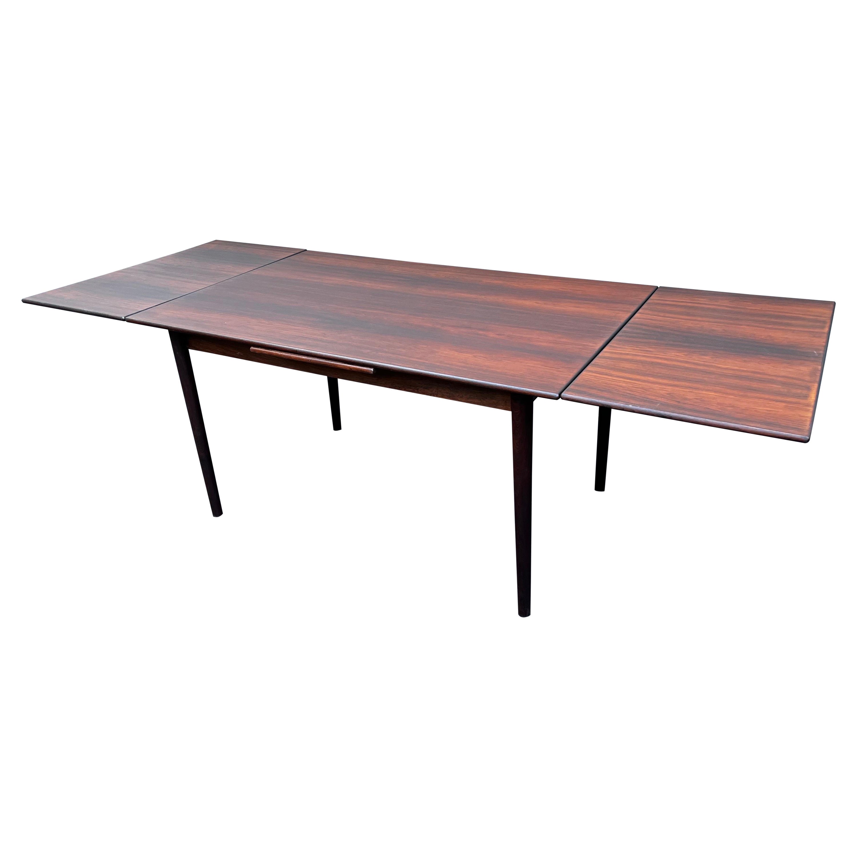 John Stuart Walnut Dining Table with Polished Aluminum Legs at 1stDibs