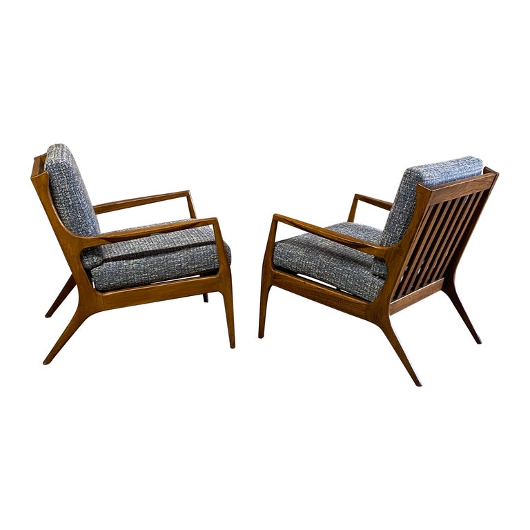 Sculptural Mid-Century Modern Armchairs, a Pair For Sale at 1stDibs