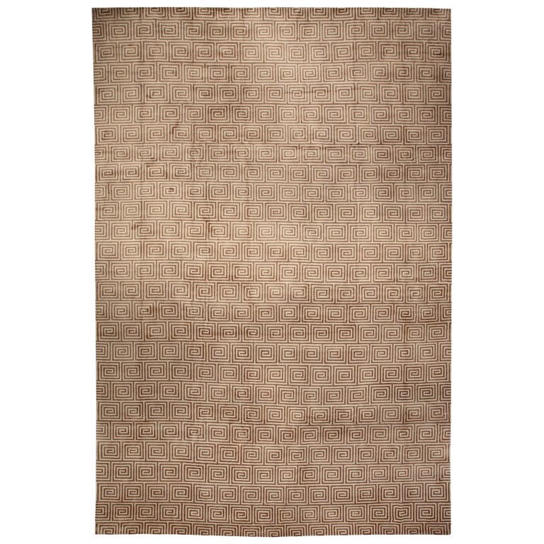 High-Quality Prism Art Deco Style Handmade Silk Rug by Doris Leslie ...