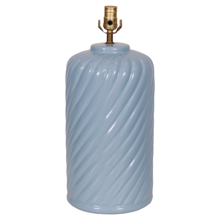 Ceramic Table Lamp in Periwinkle Blue For Sale at 1stDibs